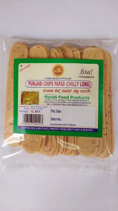 Nandi PUNJABI CHIPS PAPAD (CHILLY LONG) Masala Papad 150 g Price in ...