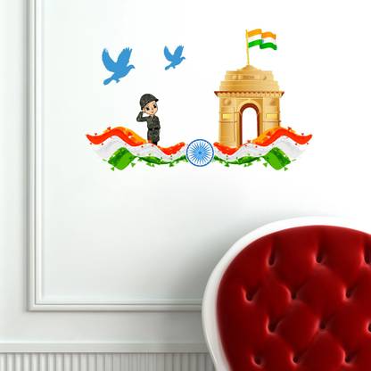 Sticker Hub 63 cm Independence Day Special "India Flag" Decorative Wall ...