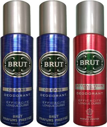 BRUT 2 Oceans And 1 Atttraction Totale Deodorant Spray - For Men ...