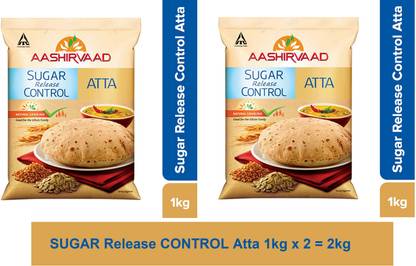 AASHIRVAAD Sugar Release Control Atta, 1kg x 2 = 2kg Price in India ...