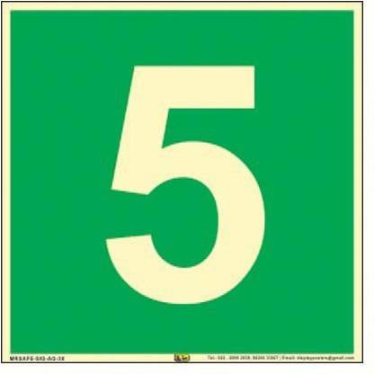 Mr. SAFE Number 5 In Premium Quality Glow in Dark (Photoluminescent ...