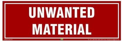 Mr. SAFE Unwanted Material In Eco Vinyl Sticker - Self Adhesive (15 ...