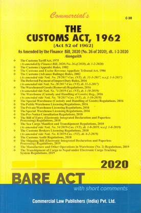 The Customs ACT, 1962 (Act 52 of 1962) BARE ACT - 2020 Edition: Buy The ...