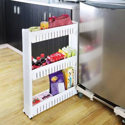 Shopixo 3 Layer Unit Slim Slide-Out Storage Tower Pull Out Pantry ...