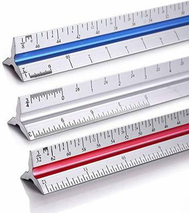 Flipkart.com | Daimay 12 Inch 30Cm Aluminum Triangle Scale Metal Ruler Tri Scale Architect ...