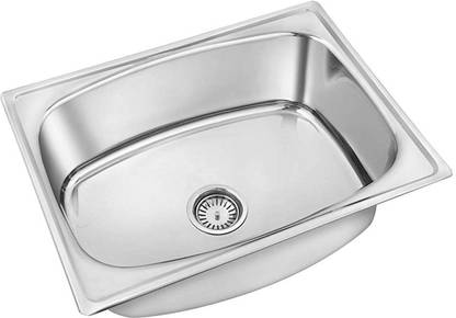 Jindal steel 24x18x9 kitchen sink 7 year warranty 304 grade with Heavy ...