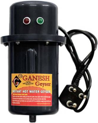 Ganesh Polymers 1 L Instant Water Geyser (PORTABLE GEYSER, Black) Price in India - Buy Ganesh ...