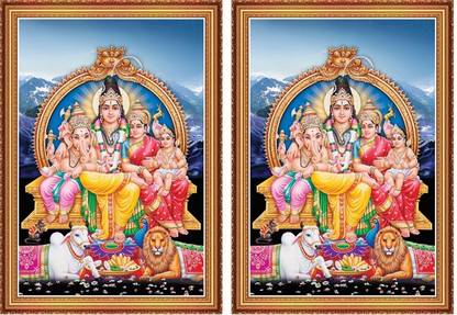 Lord Siva Family-A3 Size ( set of 2 poster ) Fine Art Print - Religious ...