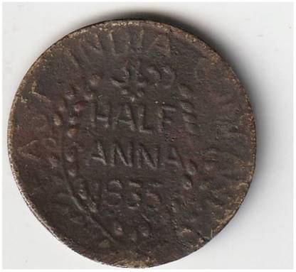 GOLDEN ARTS Half Anna 1835 East India Company 1818 Coin Ancient Coin ...