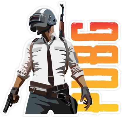 DivineDesigns 58 cm PubG Boy Sticker Self Adhesive Sticker Price in ...