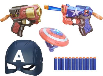 CrazyBuy Captain America Soft Bullet Blaster Gun With Mask & Shield For ...