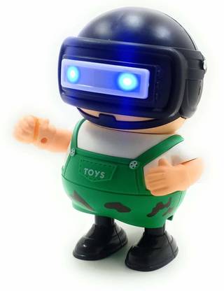 SQUIDSY Dancing Pubg Robot with Pan , Opening Helmet Light and Sound ...