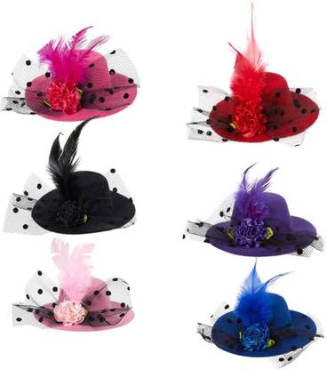 Juvale Mini Hat Hair Clip 6 Pack Decorative Hair Accessories for Baby ...