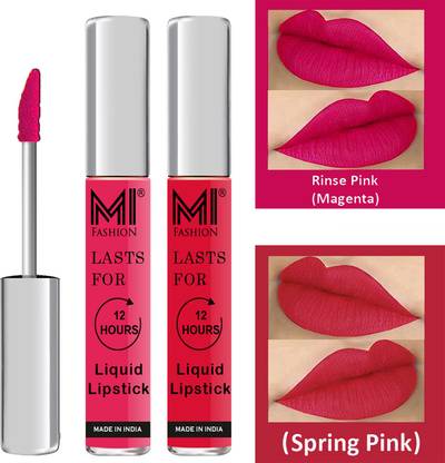 MI FASHION Matte Liquid Lipsticks Waterproof Long Lasting Pigmented Lip ...