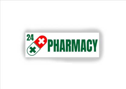 signEver Pharmacy Sign Stickers For Medical College Hospital (30 x 10 ...