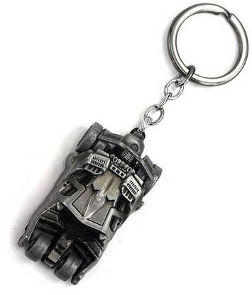 PA08Prise Dark Knight Batman 3D Car Model Silver Batmobile Keychain Key ...