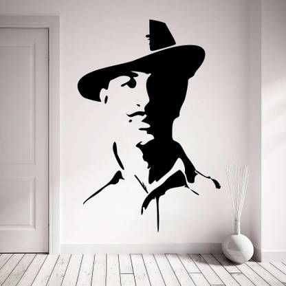 Sticker Hub 50 cm Shaheed Sardar Bhagat Singh Wall Decal Self Adhesive ...
