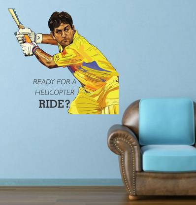 Wallzone Mahendra Sign Dhoni Large Vinyl Wallsticker(70 cm x 60 cm ...