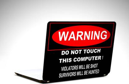 Madee Arts do not touch computer laptop skin pvc vinyl for all laptop ...