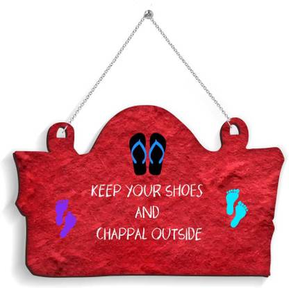 100yellow Keep Your Shoes Wall Door sign for Home & Office Price in ...