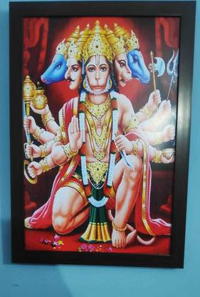 Hanuman ji(Panchmukhi Hanumanji) HD Framed Poster ,Inspirational and ...
