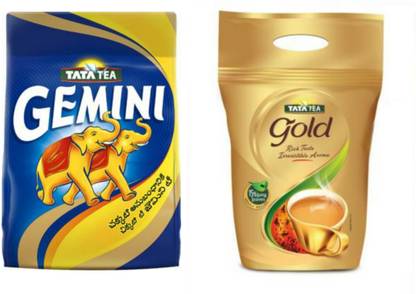 Tata Gemini Tea Pouch (1 kg) & Tata Tea Gold (1 kg) Combo Price in ...