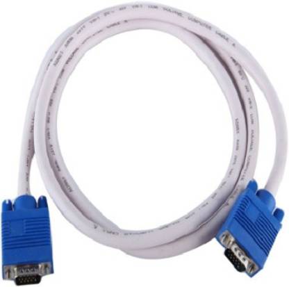 DRMS STORE VGA Cable 5 m WHITE VGA CABLE Male to Male 5 Meter for ...