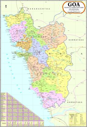 Goa Map Photographic Paper - Maps, Educational posters in India - Buy ...