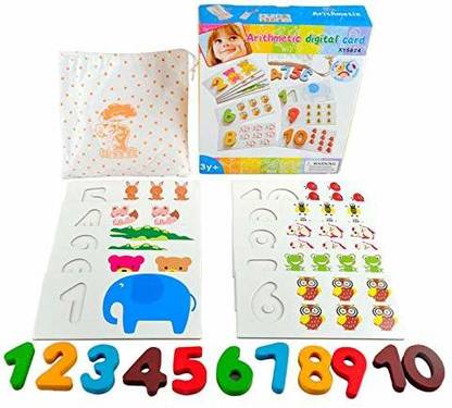 FunBlast Arithmetic Digital Learning Card Pairing Number and Animal ...