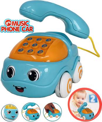 Miniature Mart Music Phone Car With Light & Sound, Push and Go Friction ...