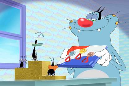 Oggy and the cockroaches Poster|Cartoon Poster For wall Decoration ...
