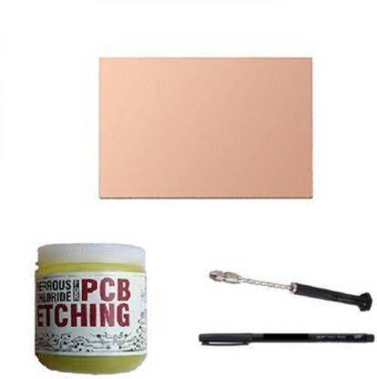 Easy Electronics PCB Design Kit (PCB, Etching Powder, HandDrill, Drill ...