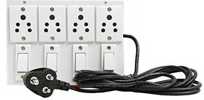 Hiken Plastic Extension Board Multi Outlet Electrical Switch Board with ...