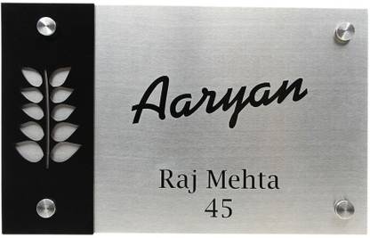 SHRI SAI ARTS Steel steel name plate Name Plate Price in India - Buy ...