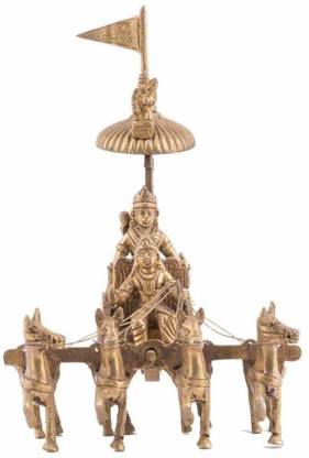 Pandit NM Shrimali Mahabharat/Geeta Astadhatu Arjun Chariot (Rath) with ...