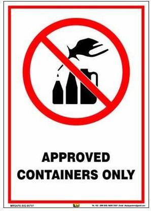 Mr. SAFE Approved Containers Only In Hard Plastic Lamination A4 (8 Inch ...