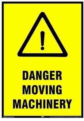 Mr. SAFE Danger Moving Machinery In Hard Plastic Lamination A4 (8 Inch ...