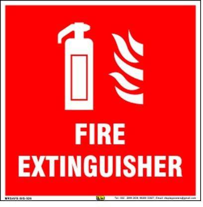 Mr. SAFE Fire Extinguisher In PVC Sticker (8 Inch X 8 Inch) Emergency ...