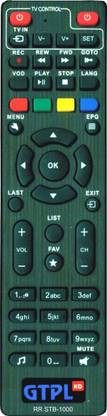 RR Setup Box Remote Control GTPL 11 HD Setup Box Remote Controller - RR ...