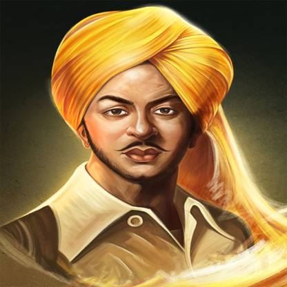 voorkoms New Design Bhagat Singh Wall Stickers Medium Removable Sticker ...