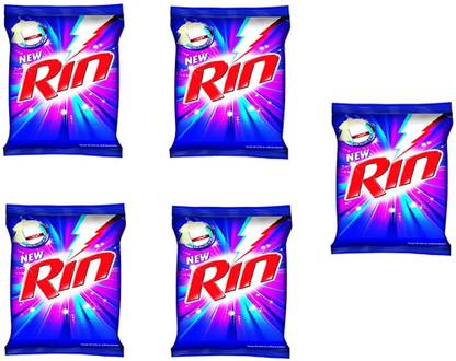 Rin Detergent Powder - 1 kg , Pack of 5 Detergent Powder 5 kg Price in ...