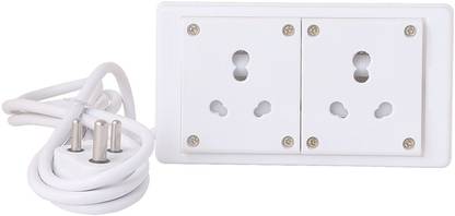 Hiken Heavy Duty PVC Extension Board With 2 Sockets OF 15A+6A 6 Metre ...