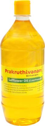 Prakruthivanam Safflower / Kusuma Oil-1Ltr Safflower Oil Plastic Bottle ...