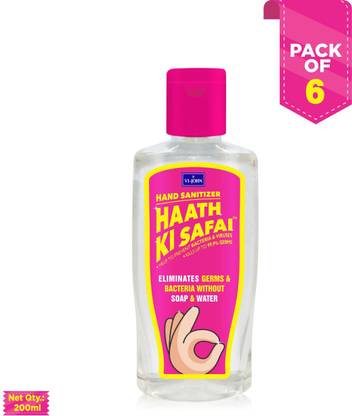 VI-JOHN Hath Ki Safai 200ml (Pack of 6) Hand Sanitizer Bottle - Price ...