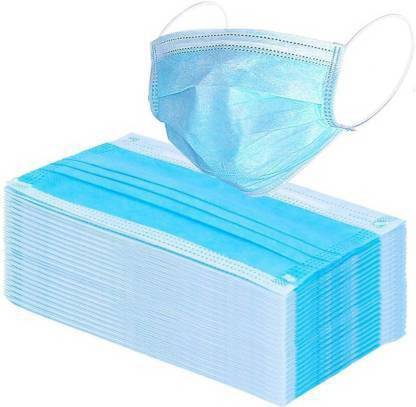 Drishti Polymers (PACK OF 100) Disposable 3 Ply Surgical Face Mask with ...