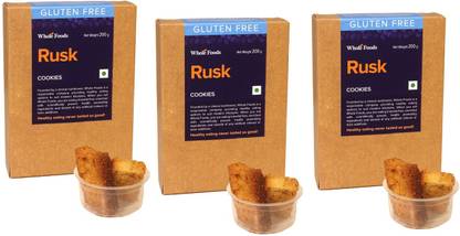 Whole Foods Gluten Free Rusk Cookies Veg- 3 Pc VANILLA flavored Milk ...