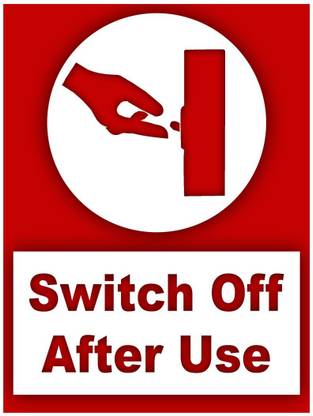 999Store switch off switch after use Emergency Sign Price in India ...
