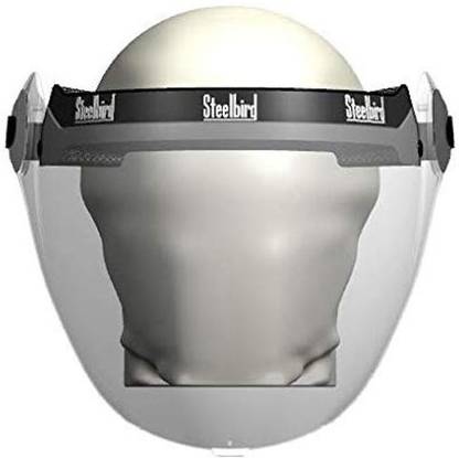 Steelbird SBA-2 Face Protection Shield Dashing Grey For All Front Line ...