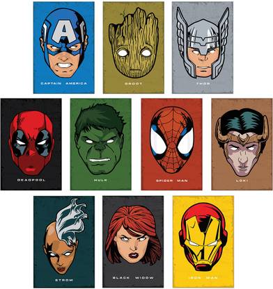 Marvel Posters – Avengers posters Set of 10 - Posters for room boys ...