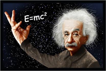 Albert Einstein Poster with Frame F-37 Paper Print - Quotes ...